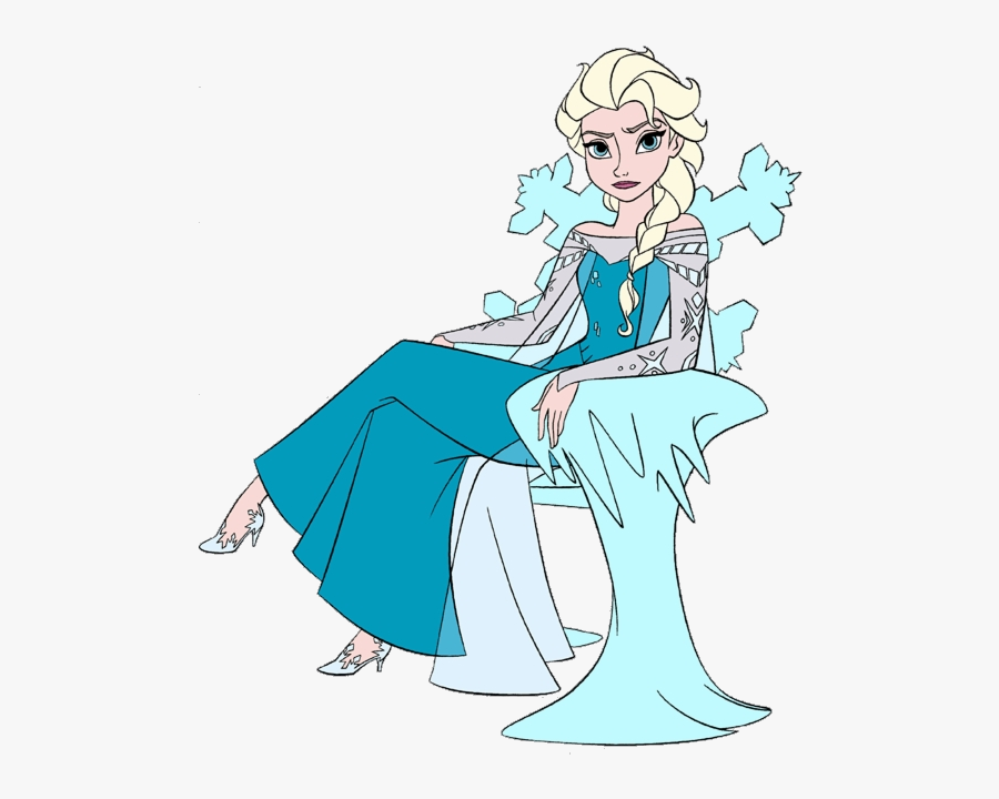 Elsa Frozen Clipart Sitting In Chair Transparent Png , Free Transparent ...