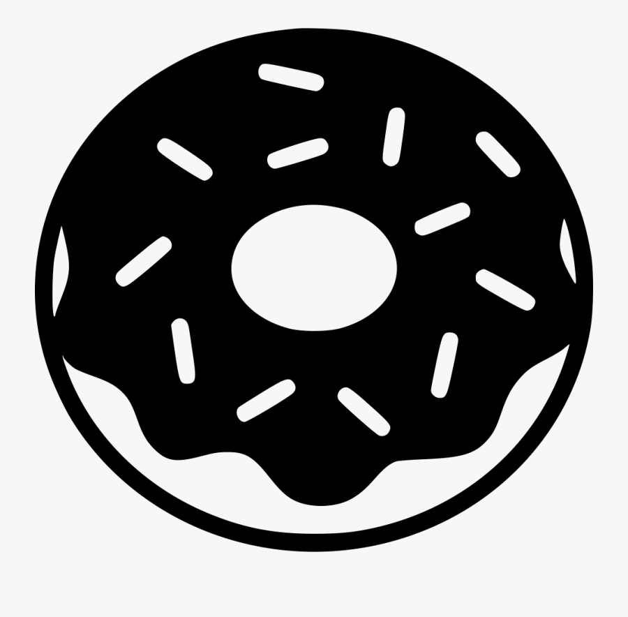 Donut Clipart Black And White - Transparent Background Donut Icon ...