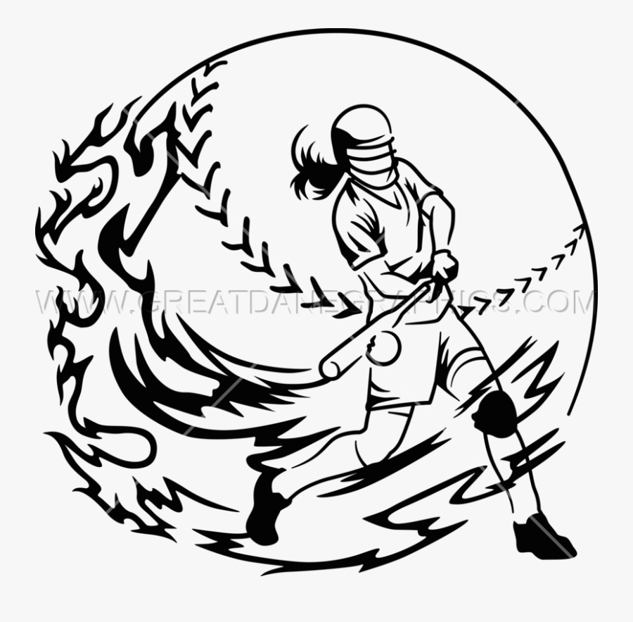 Line Art Free Download - Softball Drawings Png , Free Transparent ...