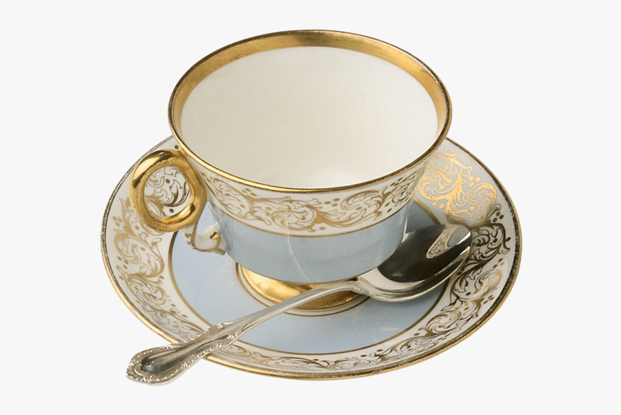 Blue And Gold With - Transparent Background Teacup Png , Free ...