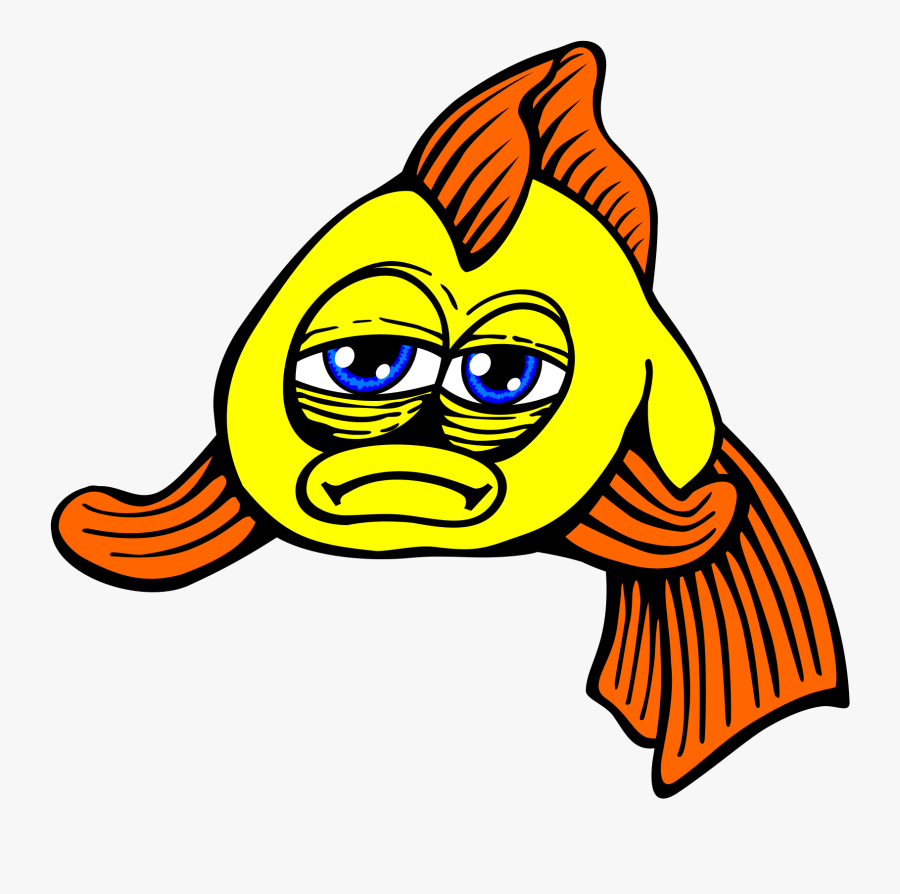 Transparent Goldfish Clipart - Sad Fish Clipart , Free Transparent ...