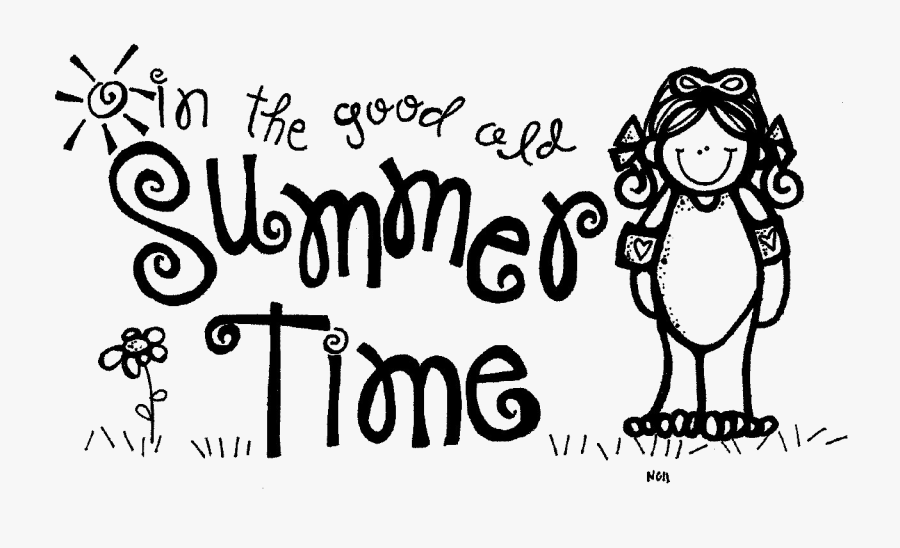 Transparent Summertime Clipart Black And White - Summer Time Clip Art ...