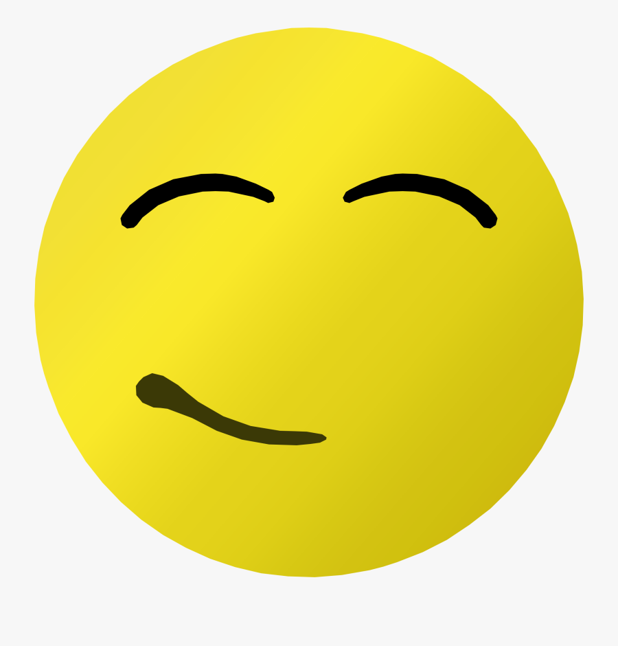 Contented Smiley Big Image - Smiley , Free Transparent Clipart - ClipartKey