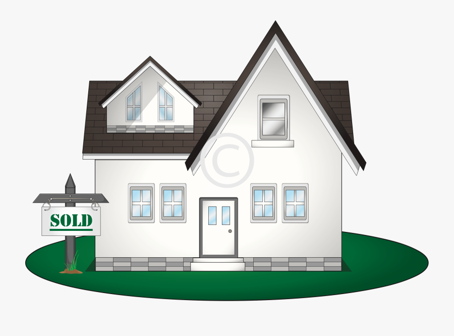 House With Sold Sign - Architecture , Free Transparent Clipart - ClipartKey