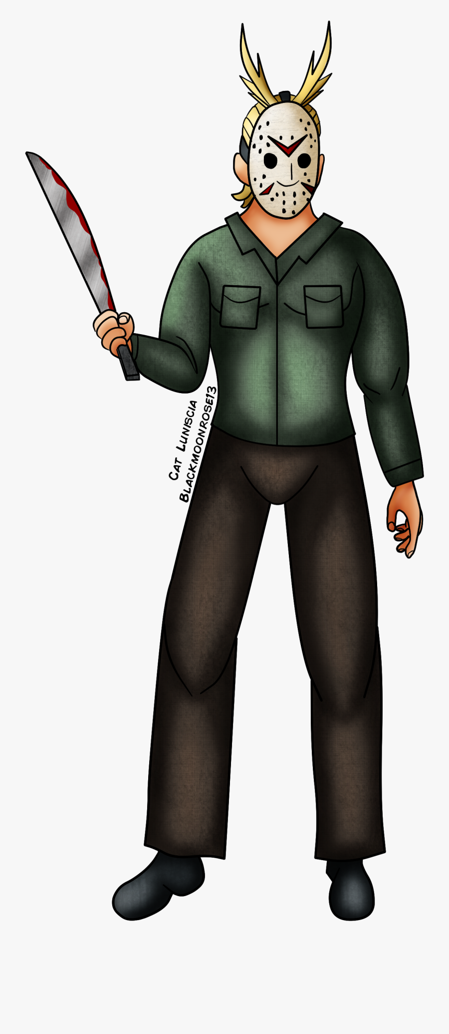 Jason Voorhees All Might - Cartoon , Free Transparent Clipart - ClipartKey