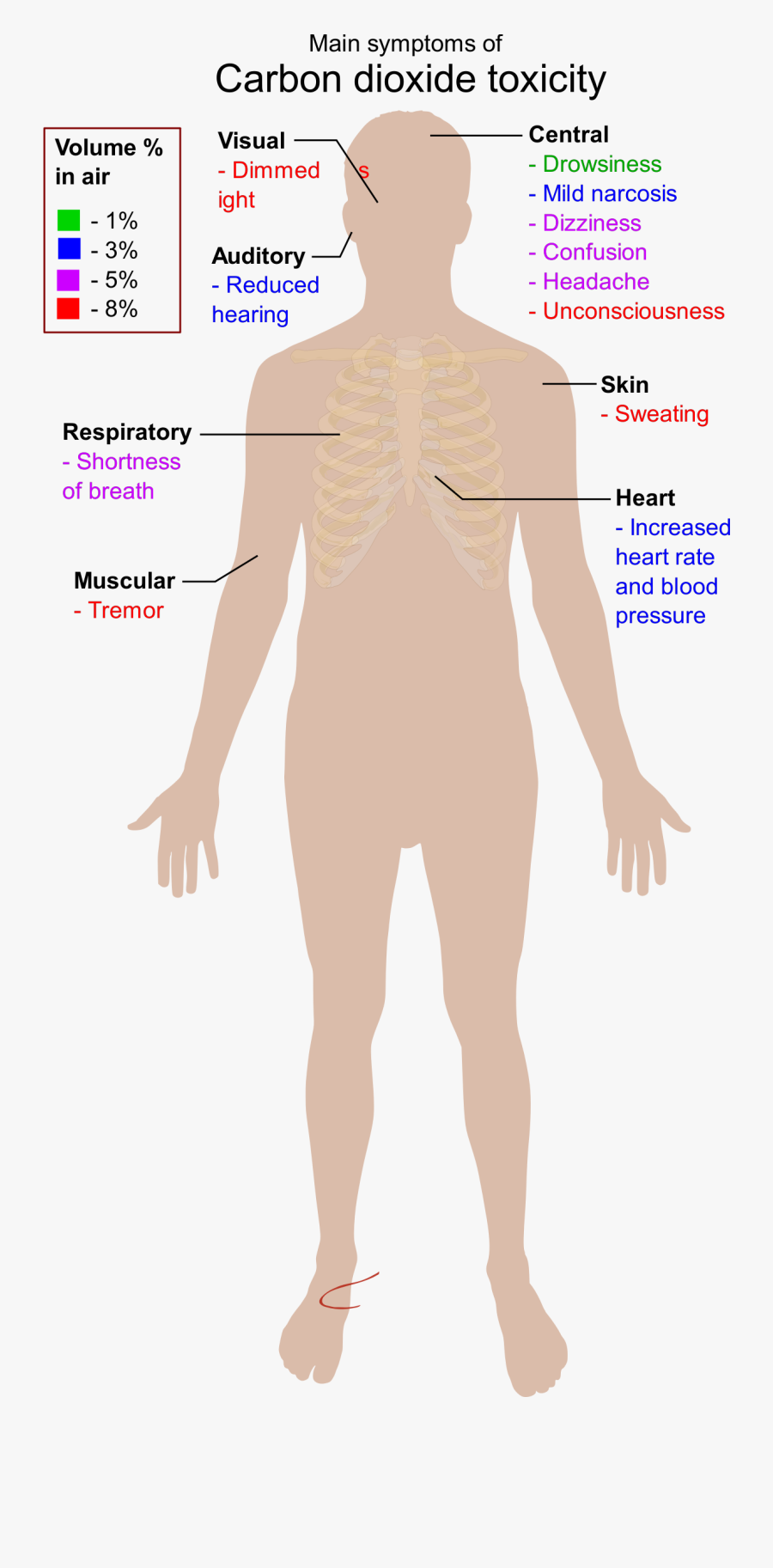 Main Symptoms Of Carbon Dioxide Toxicity Clip Arts - Methane Poisoning ...
