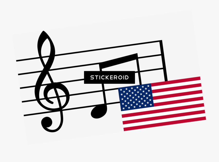 Musical Notes And Flag Usa - Musical Notes , Free Transparent Clipart ...