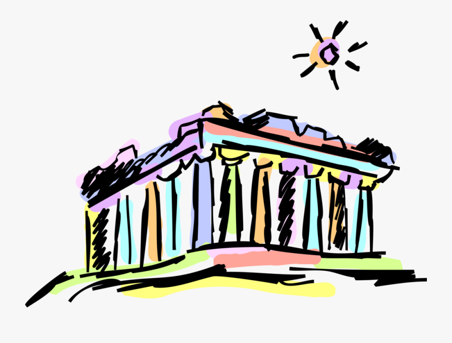 Classical Acropolis Parthenon Vector - Greece Acropolis Cartoon , Free ...