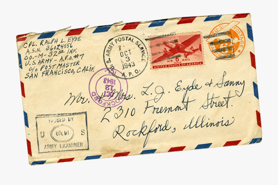 Letters From War Ii - Envelope , Free Transparent Clipart - ClipartKey