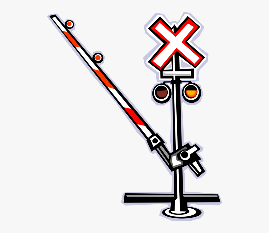 Vector Trains Railroad - Railroad Crossing Gate Png , Free Transparent ...