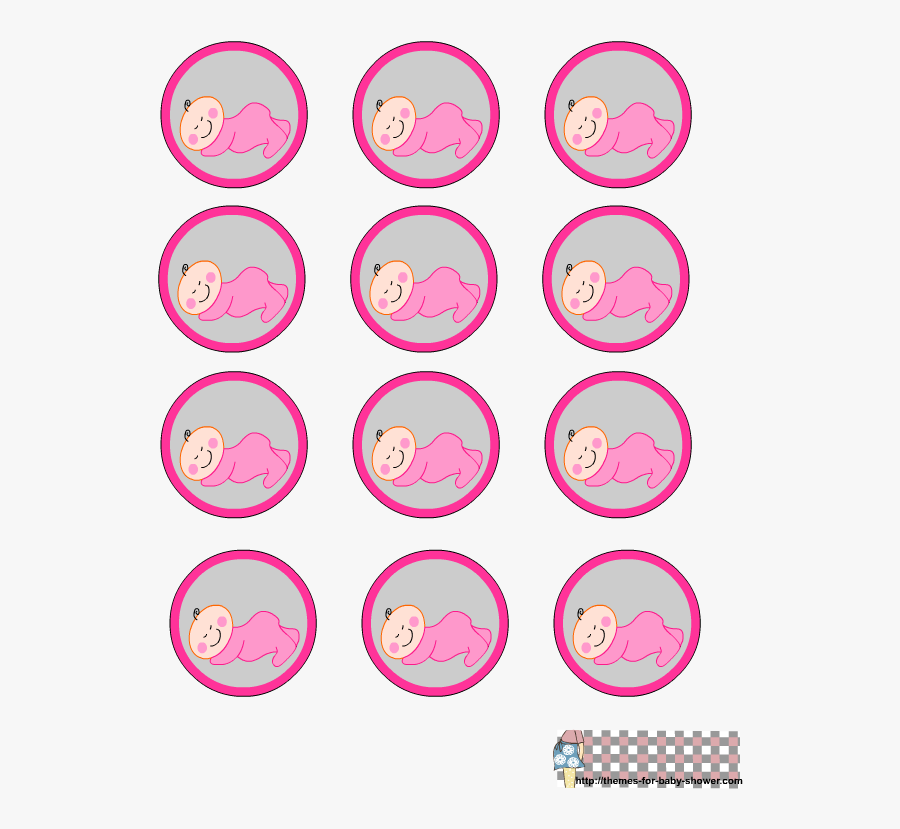 Free Printable Girl Baby Shower Round Labels - Bispham Drive Junior ...