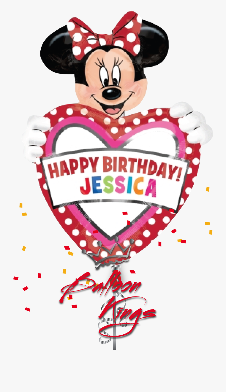 Personalized Minnie Heart - Happy 1st Birthday Jessica , Free ...
