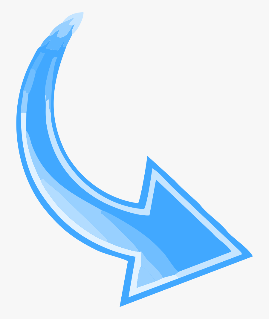 Free Curved Arrow Image, Download Free Clip Art, Free - Blue Curved ...