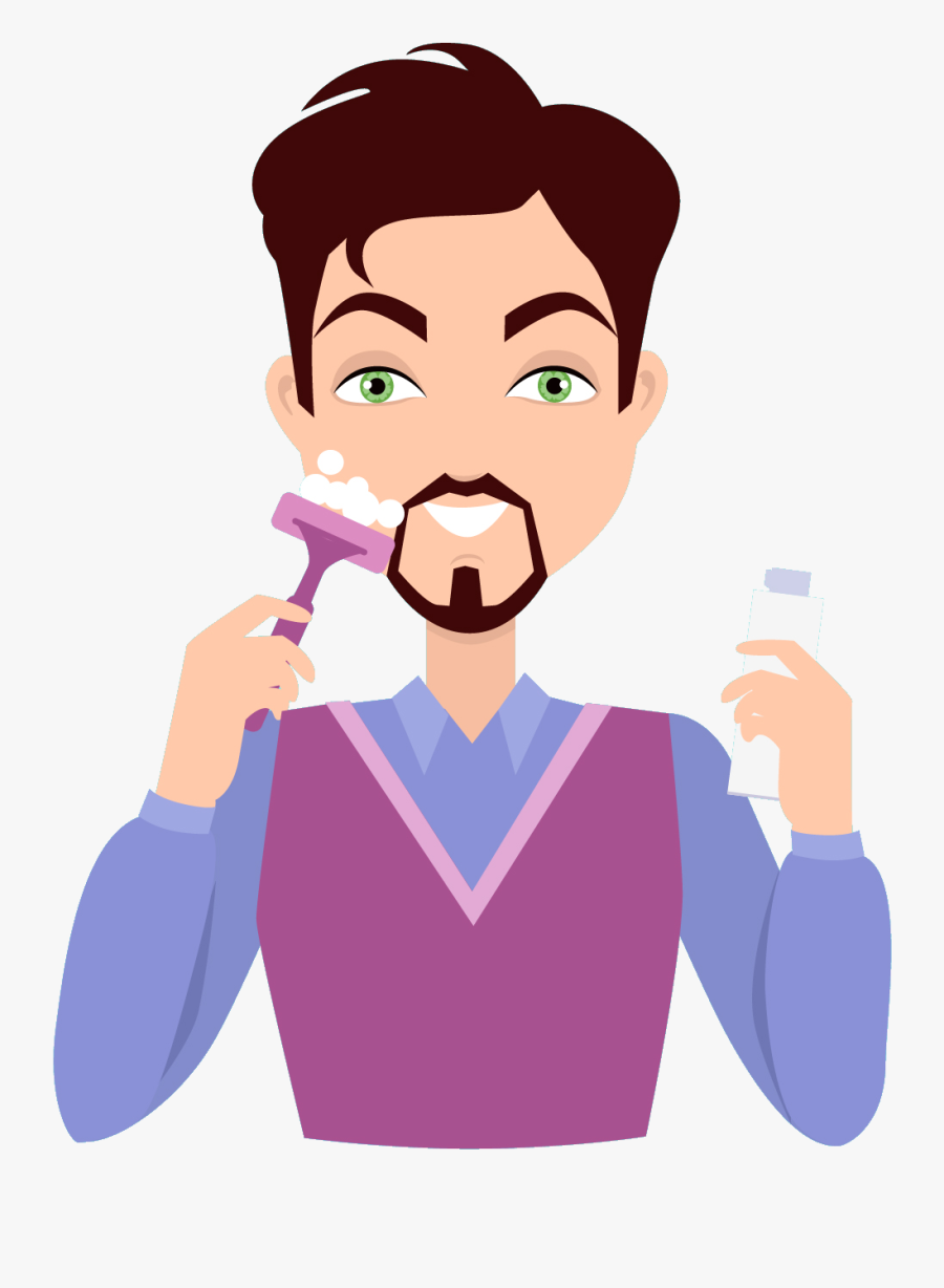 Man Shaving - Wash Face Vector , Free Transparent Clipart - ClipartKey