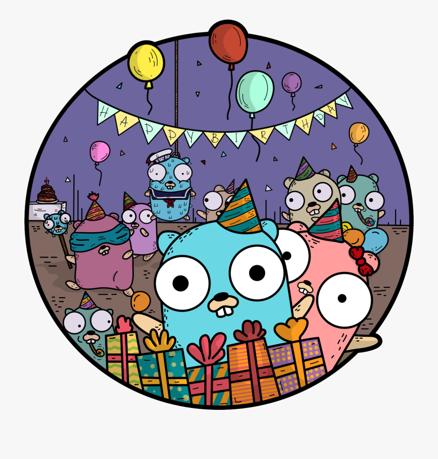 Golang Gopher Birthday , Free Transparent Clipart - ClipartKey