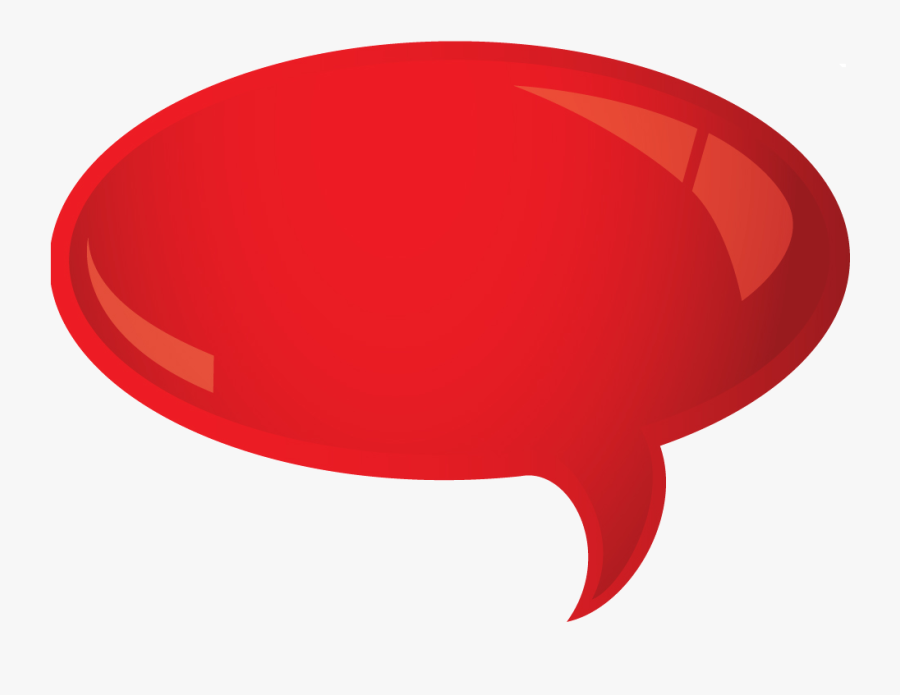 Red Rounded Bubble - Talk Bubble Red , Free Transparent Clipart ...