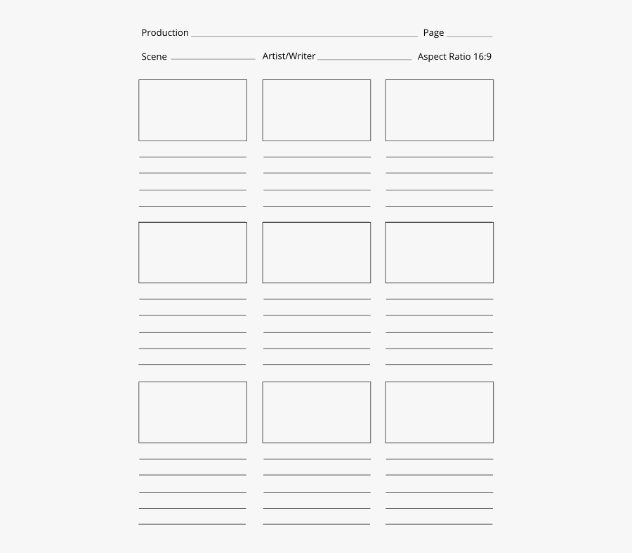 Printable Storyboard Template - Colorfulness , Free Transparent Clipart ...