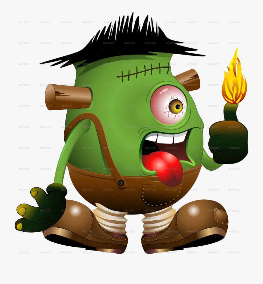 Foot Clipart Frankenstein - Frankenstein One Eyed Monster Cartoon ...
