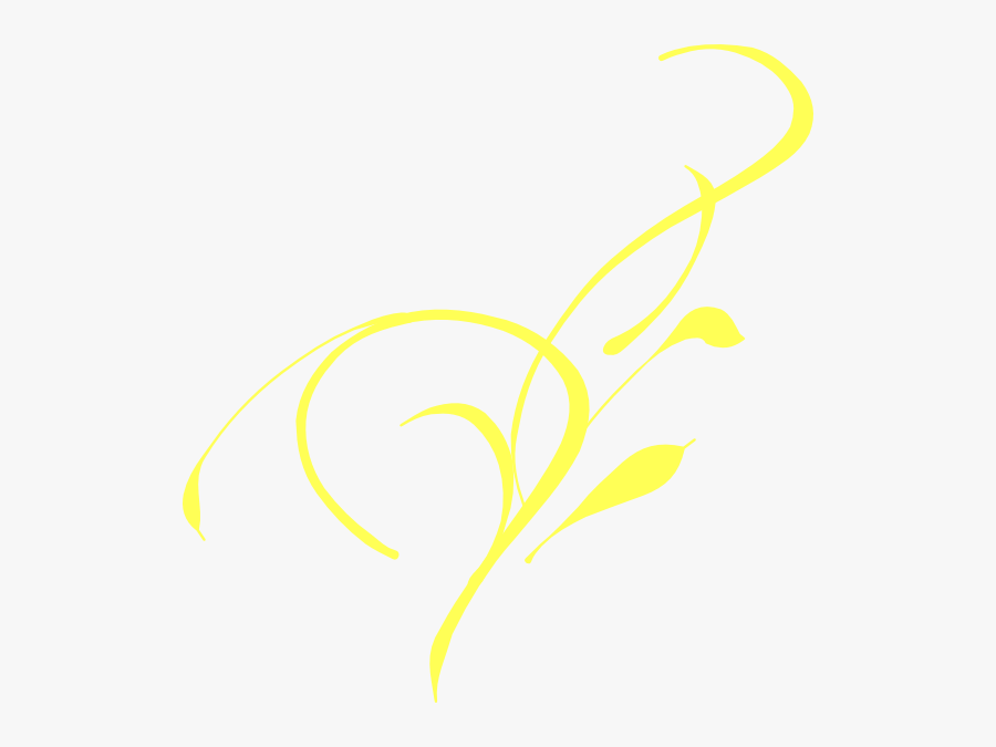 Swirls Clipart Yellow - Yellow Wedding Border Png , Free Transparent ...