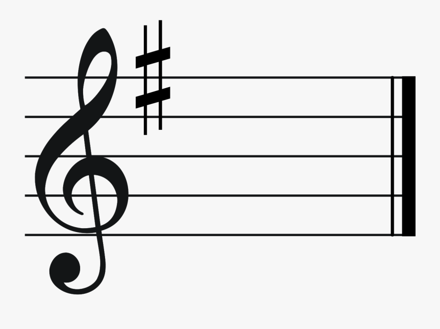 G Major Key Signature Clipart , Png Download - Treble Clef , Free ...