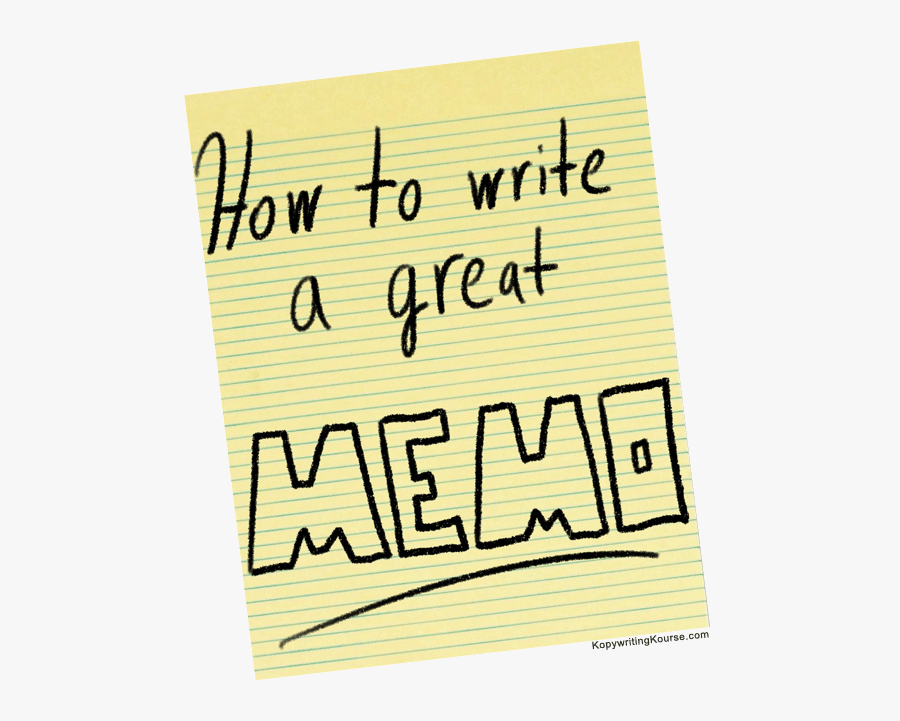 How To Write A Great Memo - Handwriting , Free Transparent Clipart ...