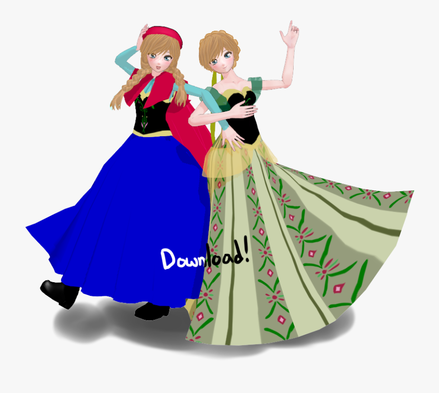 Mmd Anna Model Download By Robieyn - Frozen Personagem Anna E Elsa Png ...