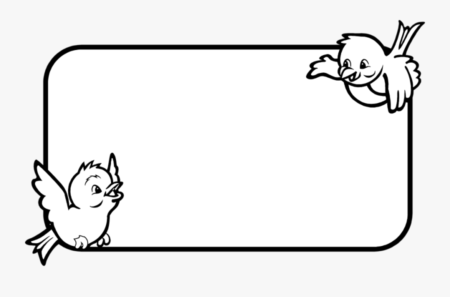 Bird Border - Black And White Frame , Free Transparent Clipart - ClipartKey