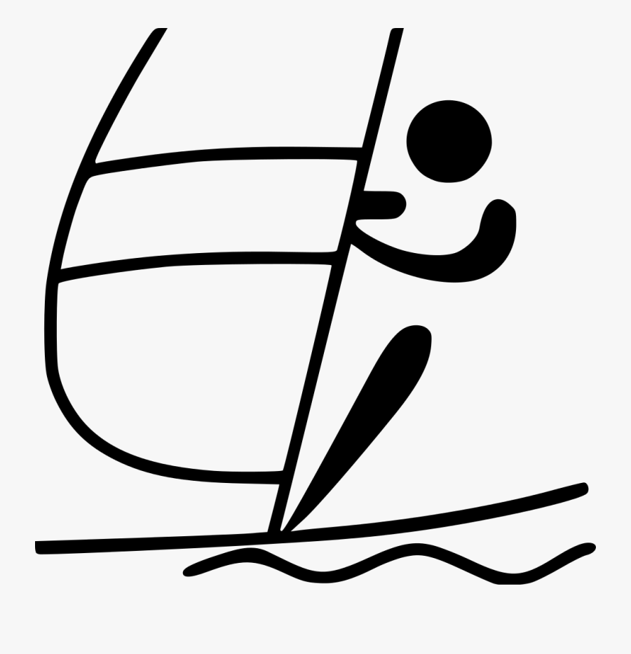 Clipart Transparent Library File Windsurfing Pictogram - Olympic Sports ...