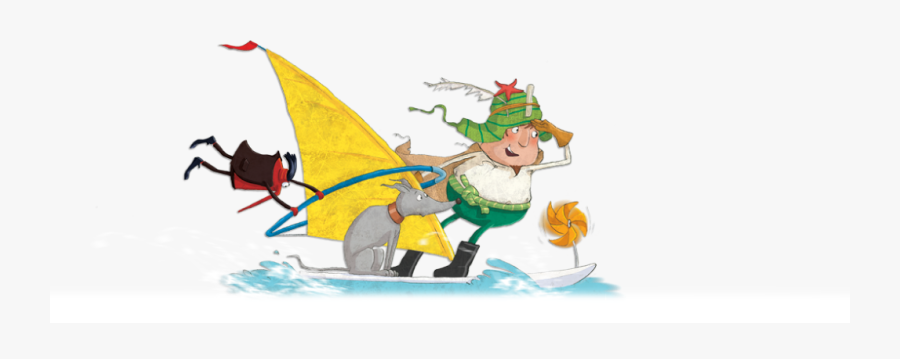 Finlay Windsurfing - Cartoon , Free Transparent Clipart - ClipartKey