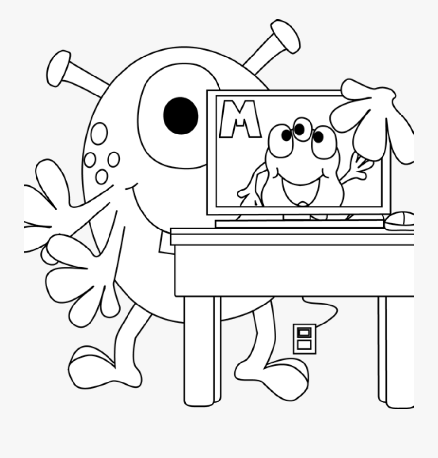 Computer Clipart Letter - Cartoon , Free Transparent Clipart - ClipartKey