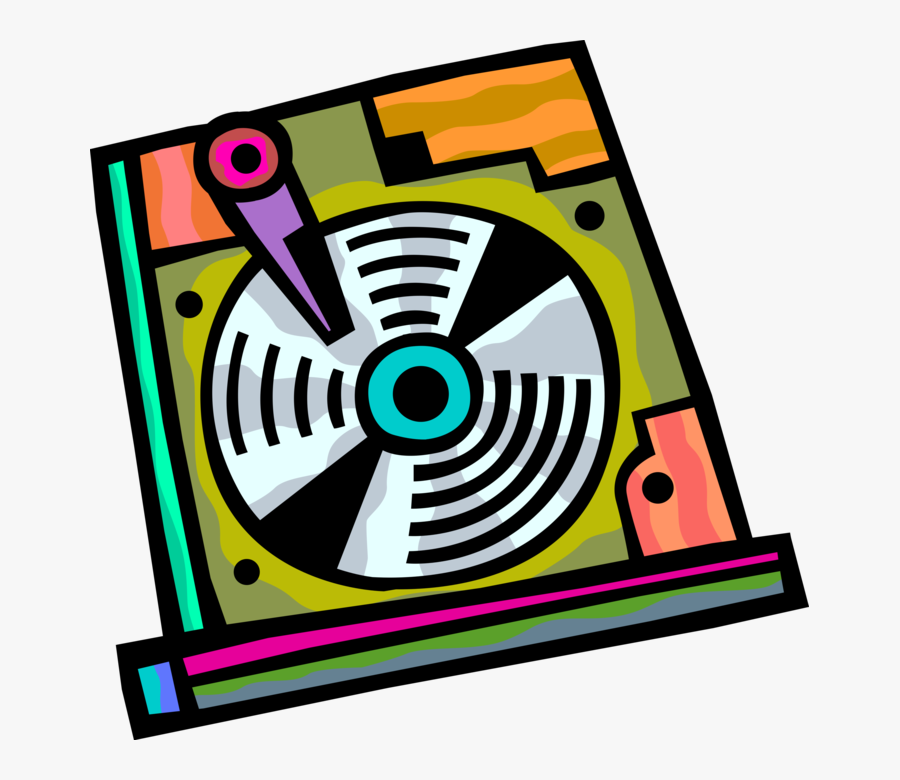 Vector Illustration Of Computer Hard Disk Drive Digital , Free ...