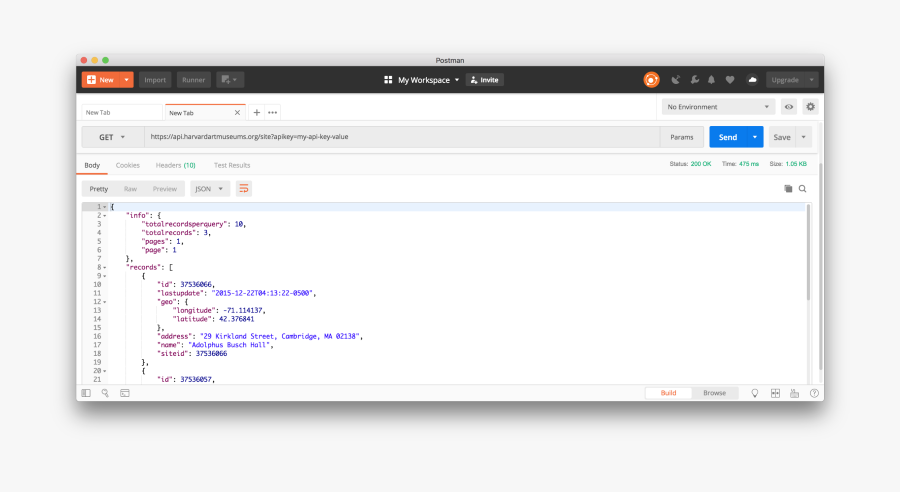 Get Request In Postman With The Endpoint, Path And - Application ...