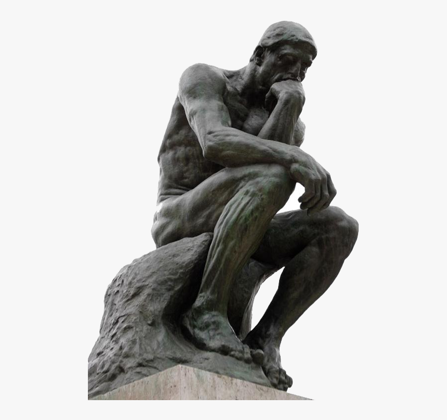 Thinking Man Statue Png - Thinker Statue Transparent Background , Free ...