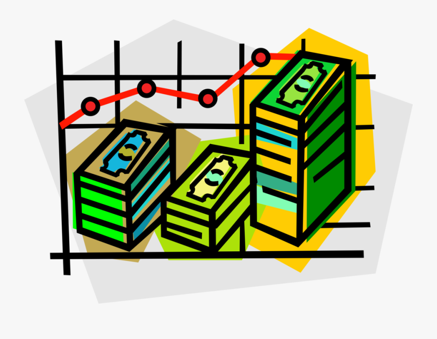 Vector Illustration Of Sales Chart With Dollar Paper - Economics ...