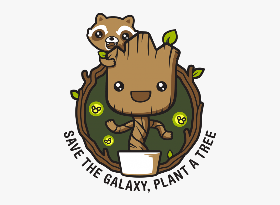 Groundhog Clipart Hibernating - Baby Groot Save The Galaxy Plant A Tree ...