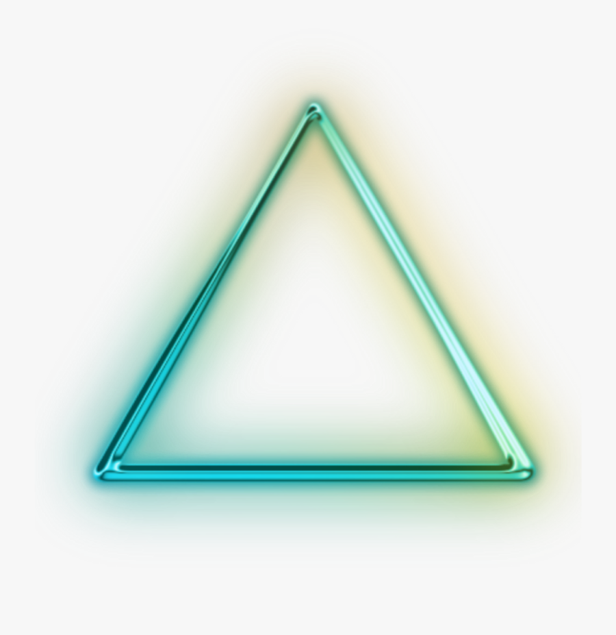 Neon Transparent Glowing Triangle - Transparent Background Triangle Png ...