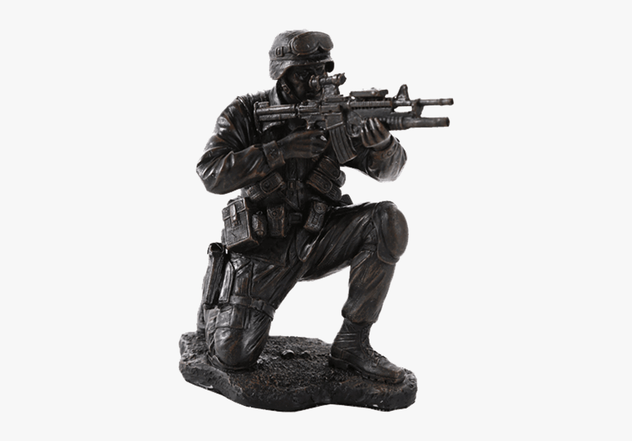Clip Art Kneeling Soldier - Swat Statue , Free Transparent Clipart ...