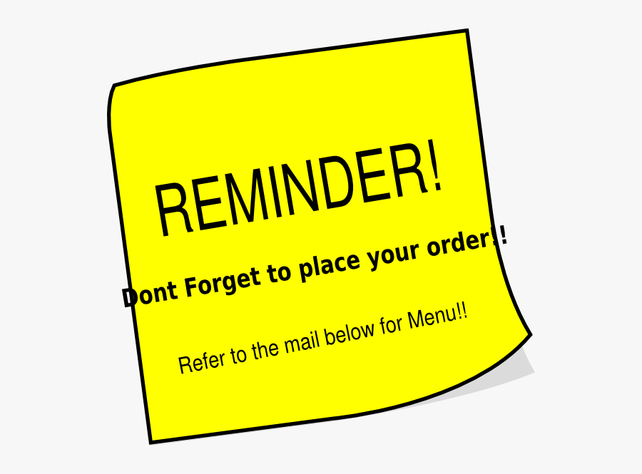 Reminder Note , Free Transparent Clipart - ClipartKey