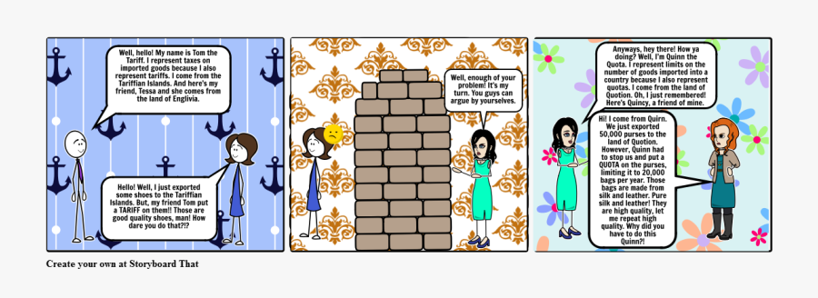 Trade Clipart Tariff - Trade Barriers Comic Strip , Free Transparent ...