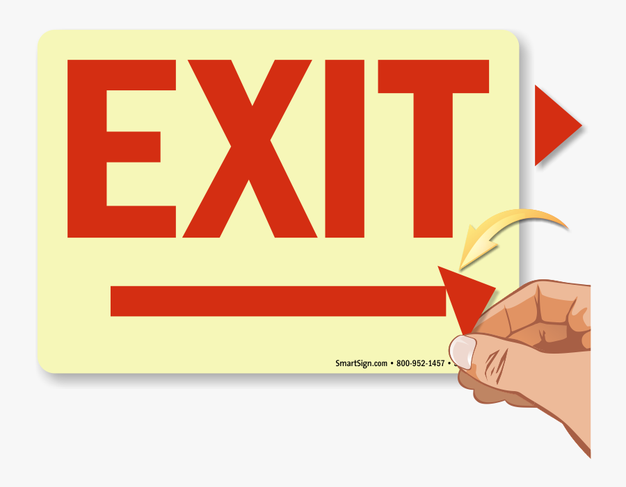 Directional Exit Signs With Arrows , Free Transparent Clipart - ClipartKey