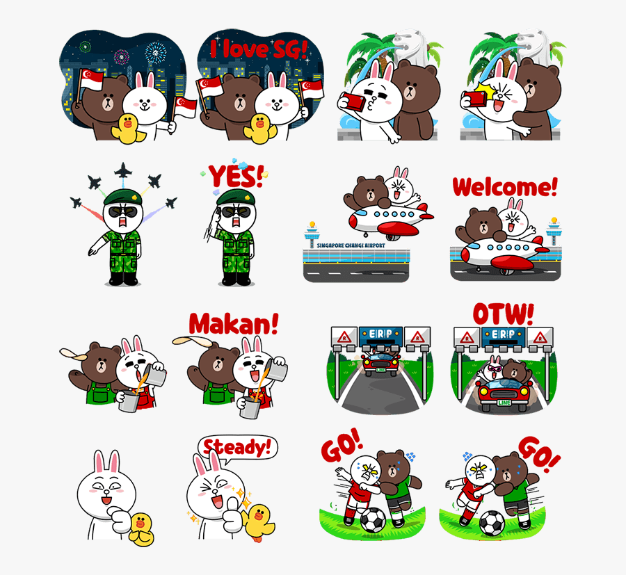 Line Friends Christmas Stickers , Free Transparent Clipart - ClipartKey