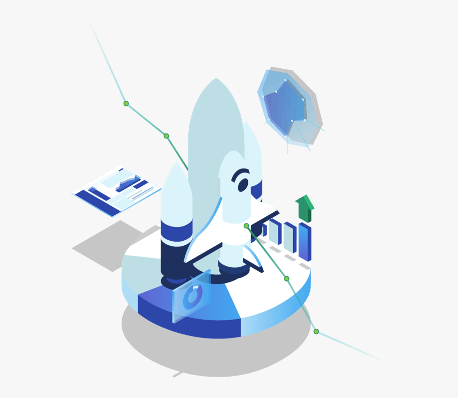 Blue Analytics Rocket Drawing - Illustration , Free Transparent Clipart ...