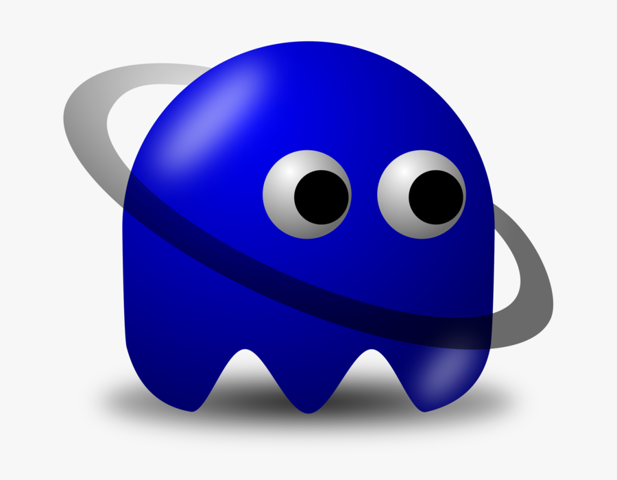 Ghostly Clipart Pacman Ghost - Pac Man Dark Blue Ghost , Free ...