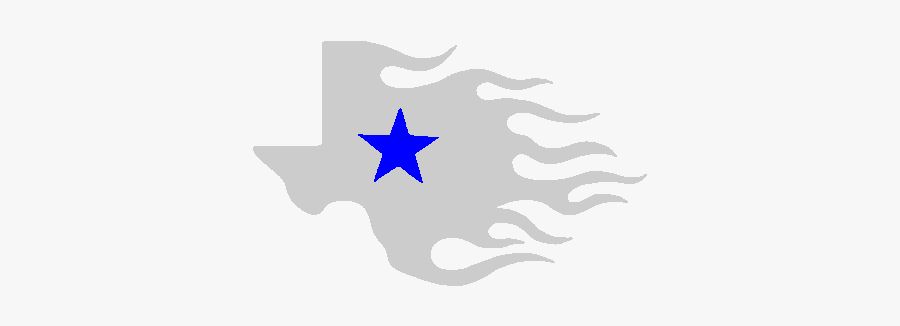 Silver/white Texas Star Flame 4 X 2 1/2 - Emblem , Free Transparent ...