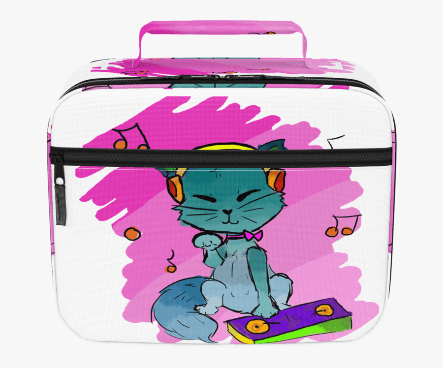 Techno Kitty Kids Lunch Box - Illustration , Free Transparent Clipart ...
