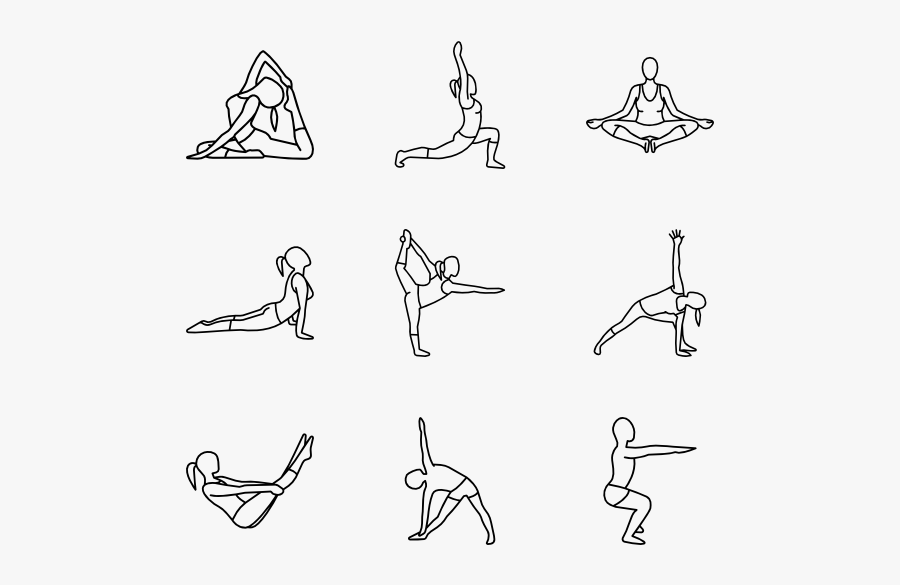 Yoga And Pilates - Line Art , Free Transparent Clipart - ClipartKey