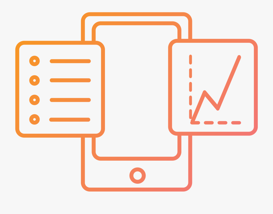 Mobile Auditing Icon Orange Pink , Free Transparent Clipart - ClipartKey