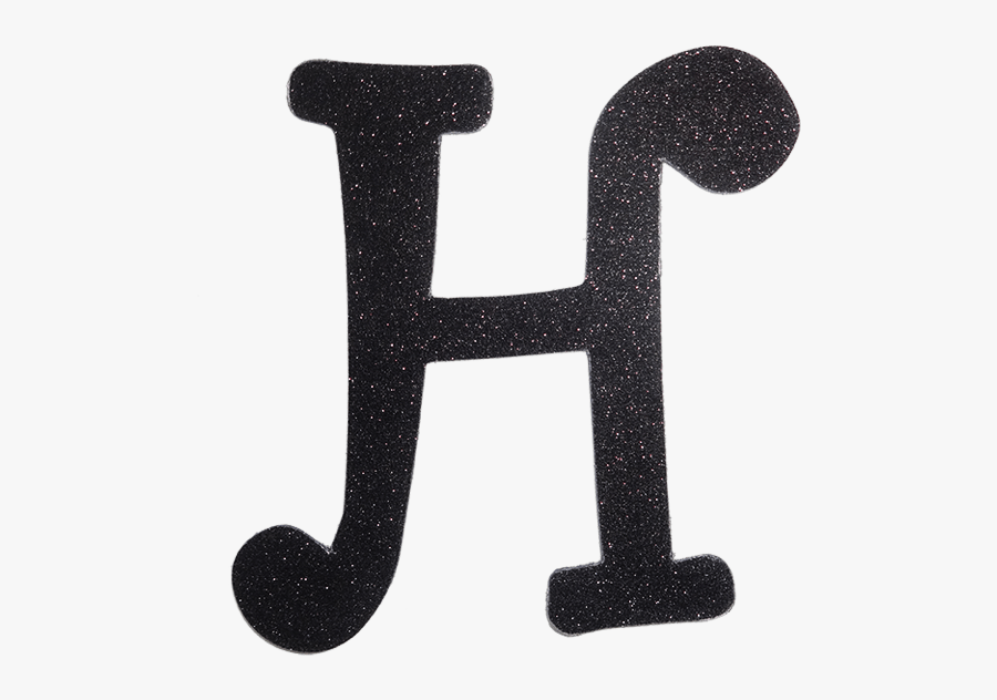 Black Glitter Letter H , Free Transparent Clipart - ClipartKey