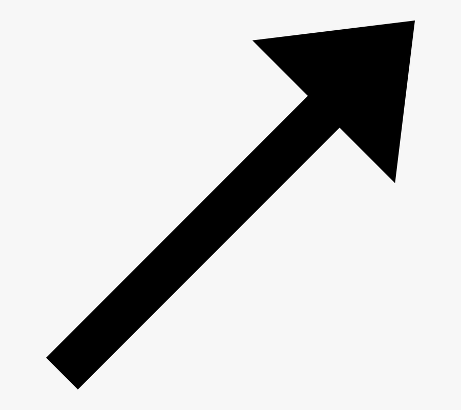 Free Transparent Black Cliparts - Arrow Pointing Diagonally Up , Free ...