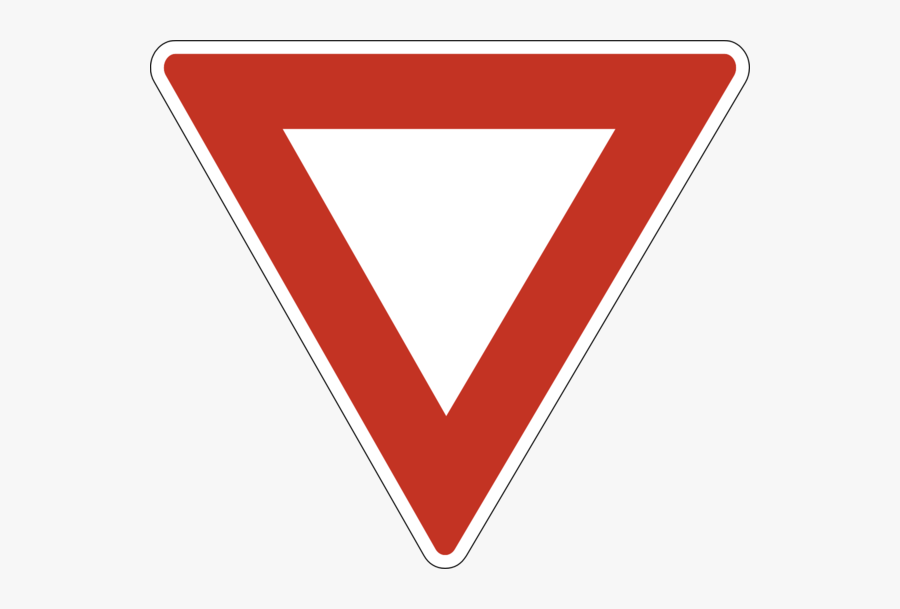 Transparent Yield Sign Png - Yield The Right Of Way Sign , Free ...